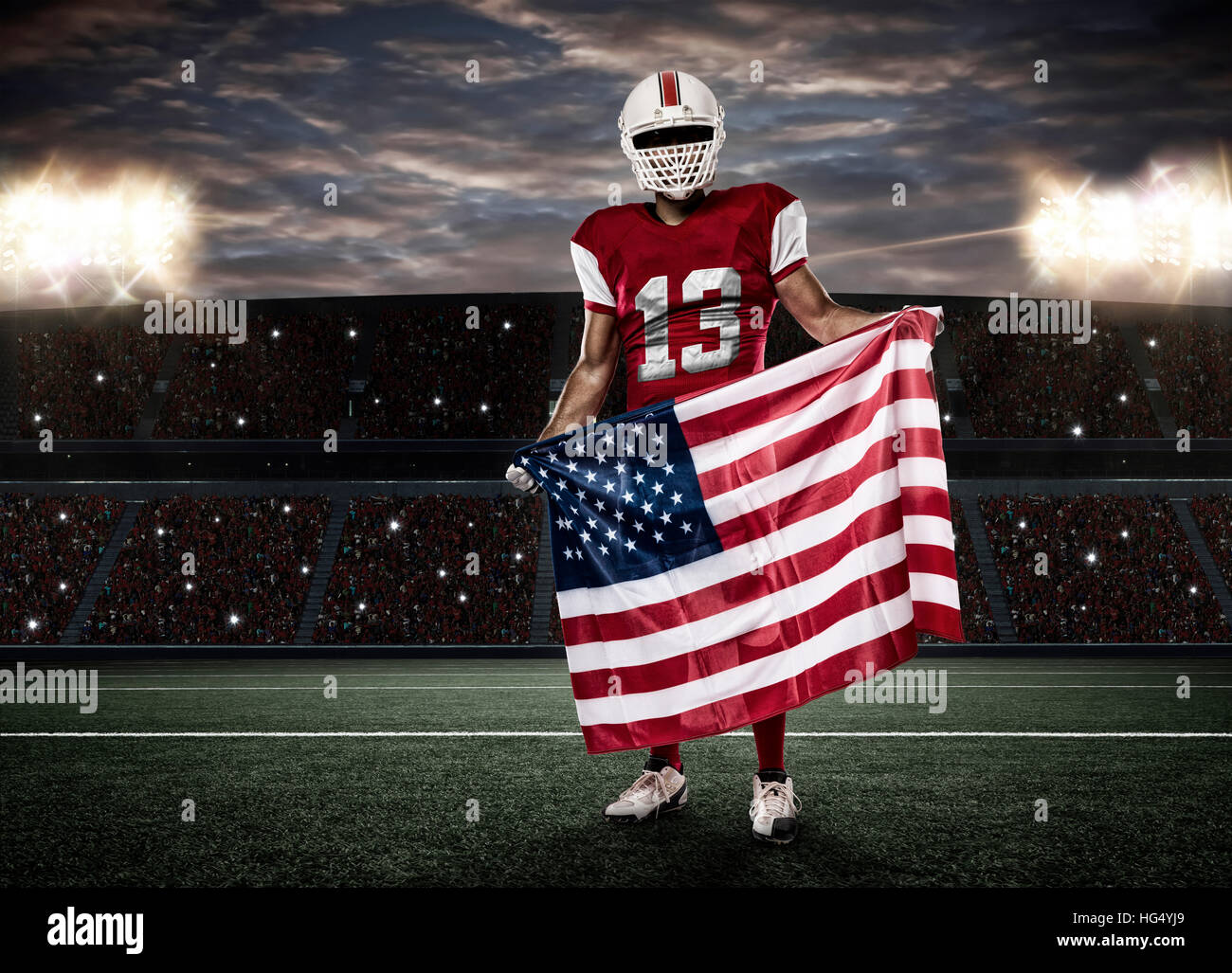 Player football flag hi-res stock photography and images - Alamy