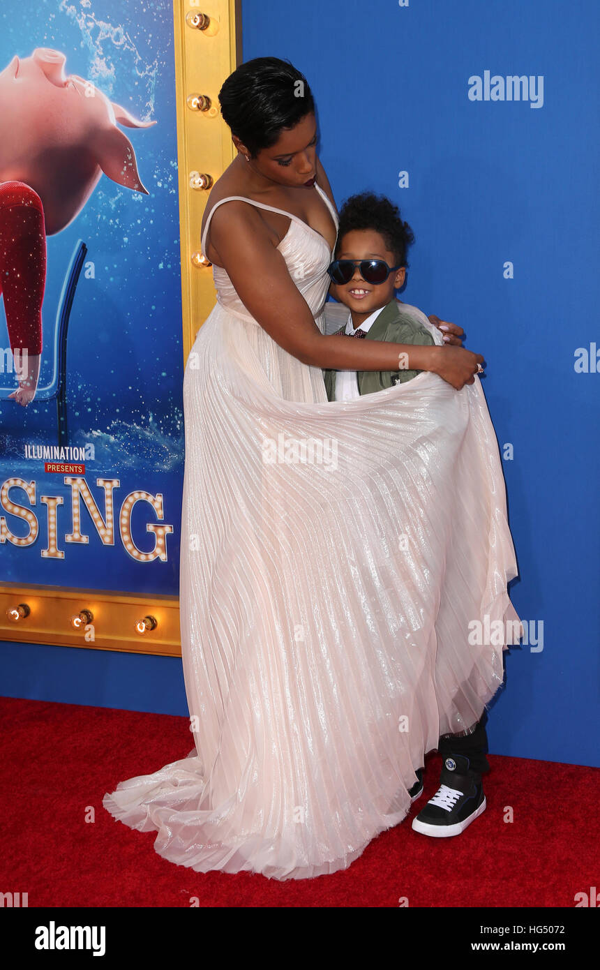 Los Angeles premiere of 'Sing' - Arrivals Featuring: Jennifer Hudson ...