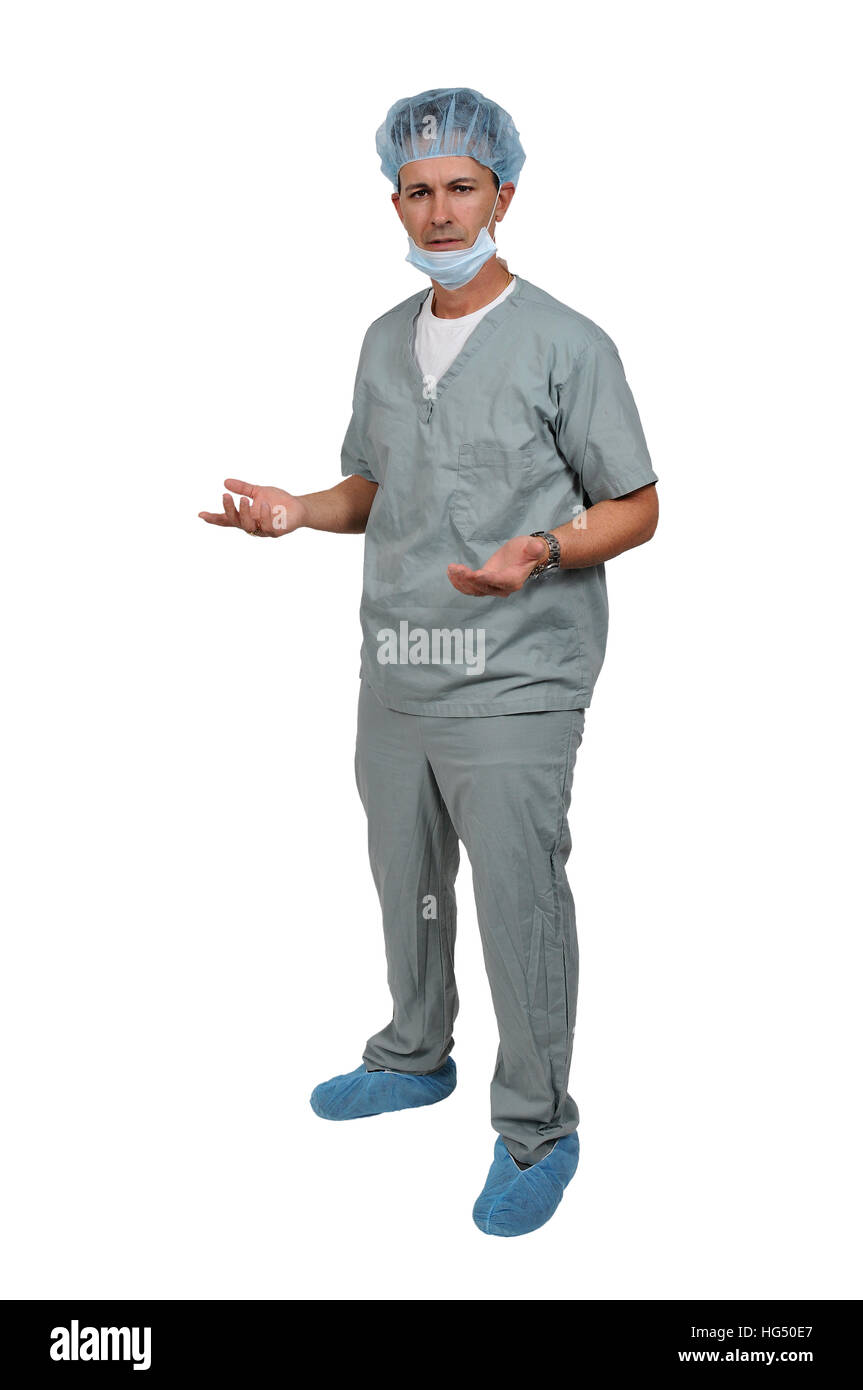 Handsome young man doctor wearing scrubs Stock Photo - Alamy