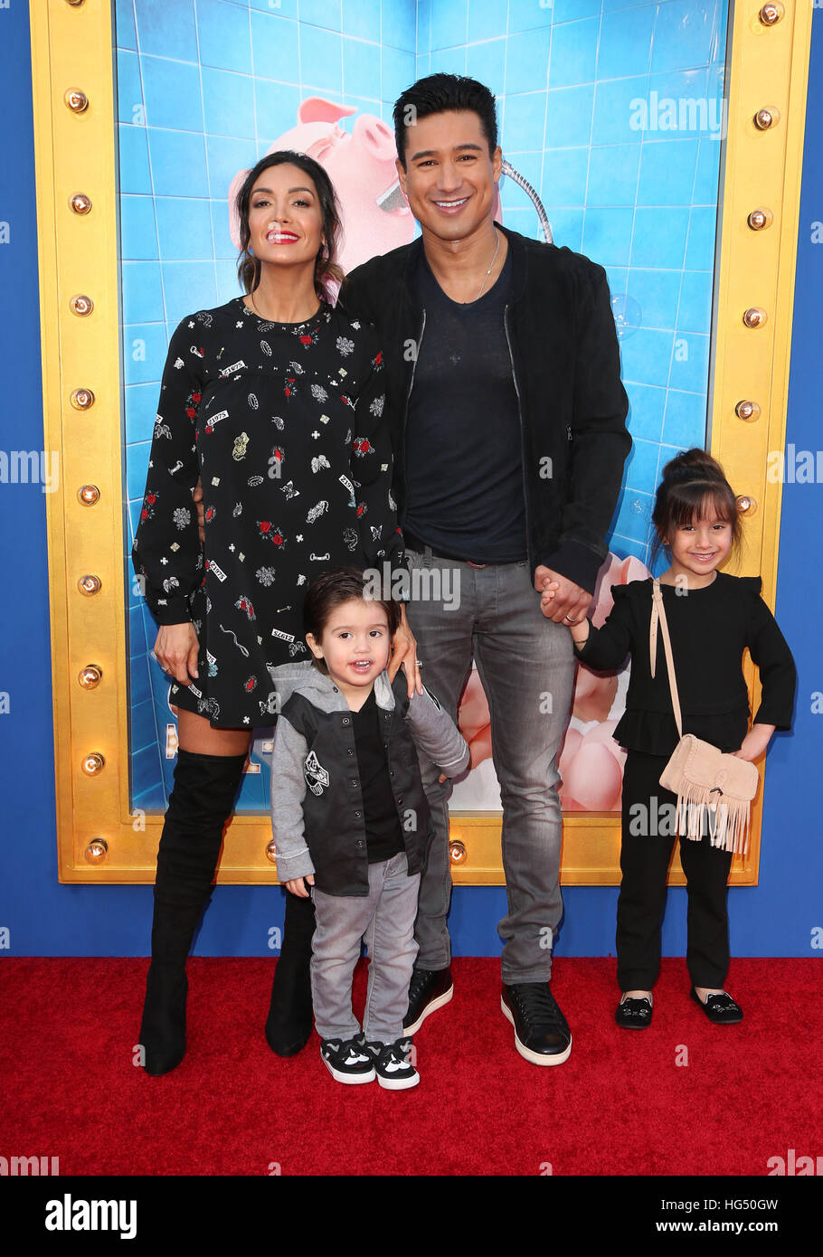 Los Angeles premiere of 'Sing' - Arrivals Featuring: Courtney Laine ...