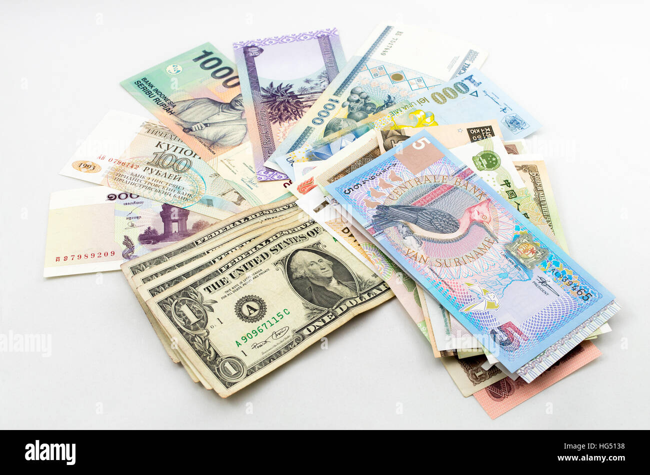 Group banknotes of different countries around the world Stock Photo - Alamy