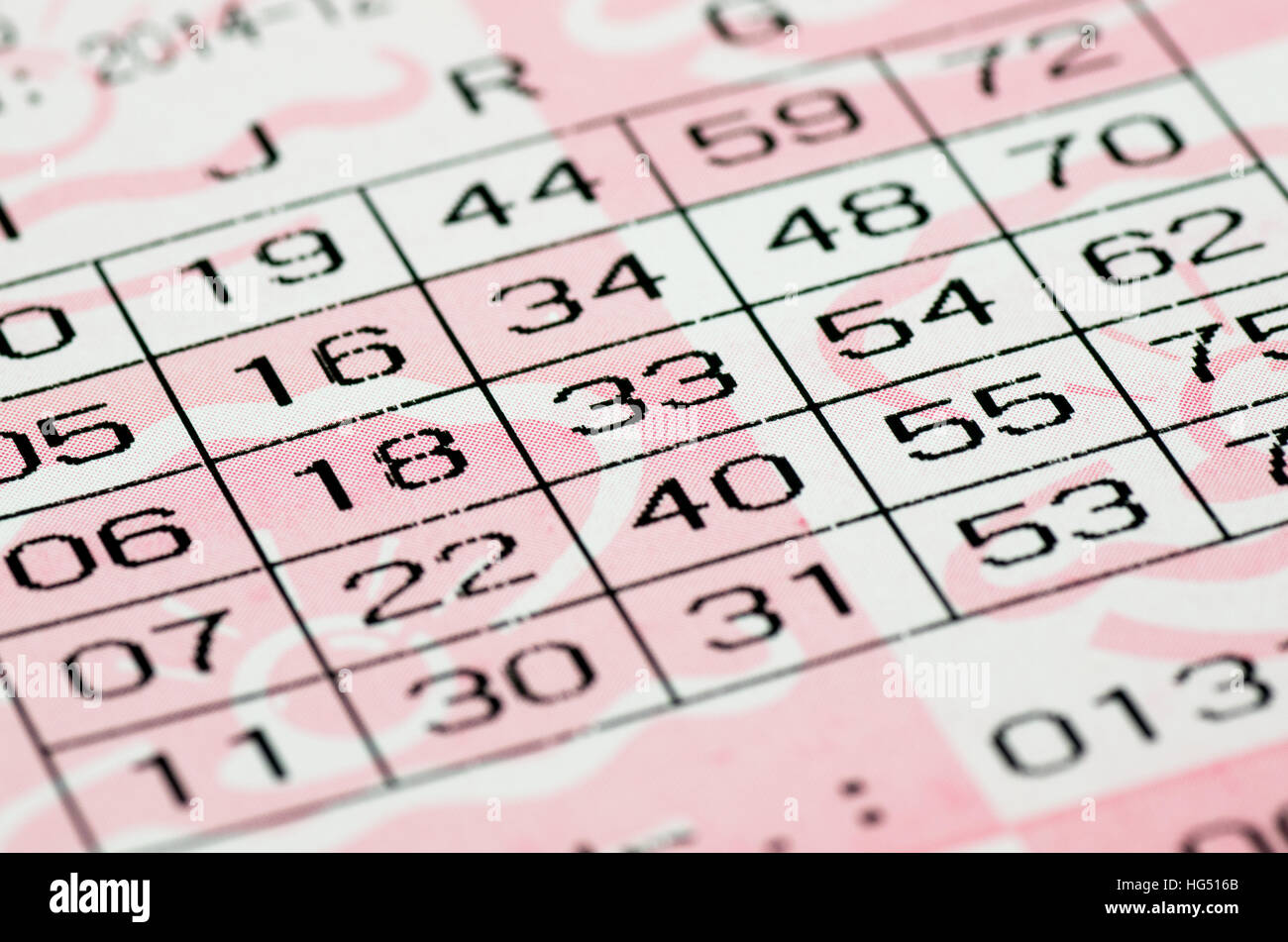 A photo of a paper lottery ticket Stock Photo - Alamy