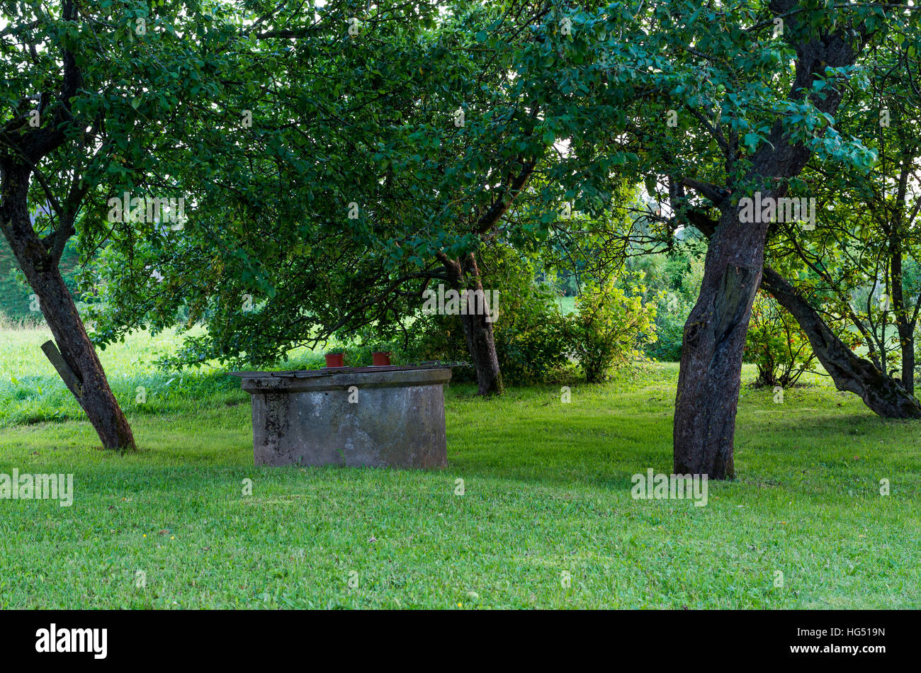 The old well in garden Stock Photo - Alamy
