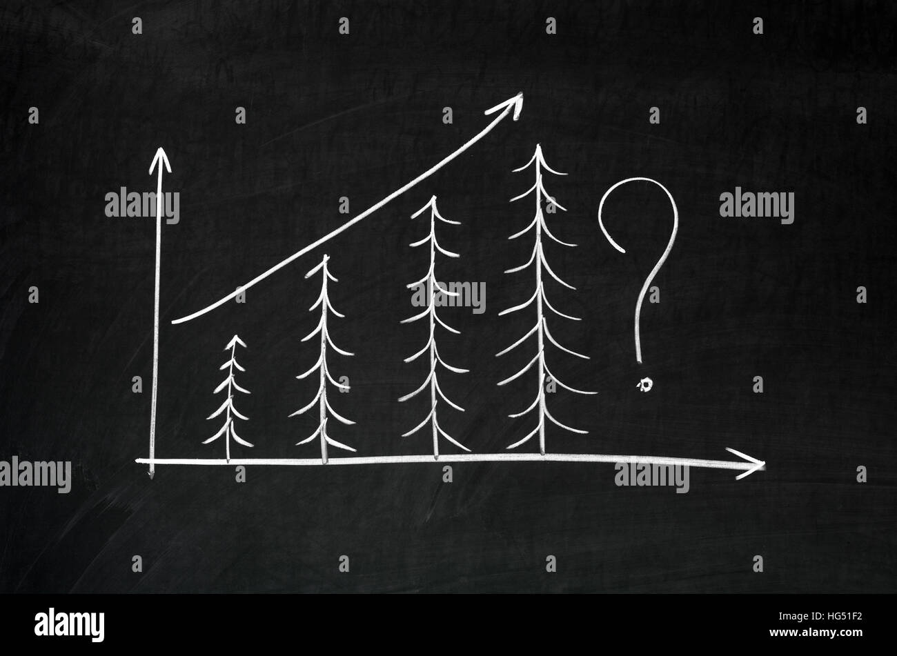 Exponential growth chart drawn on the blackboard Stock Photo - Alamy
