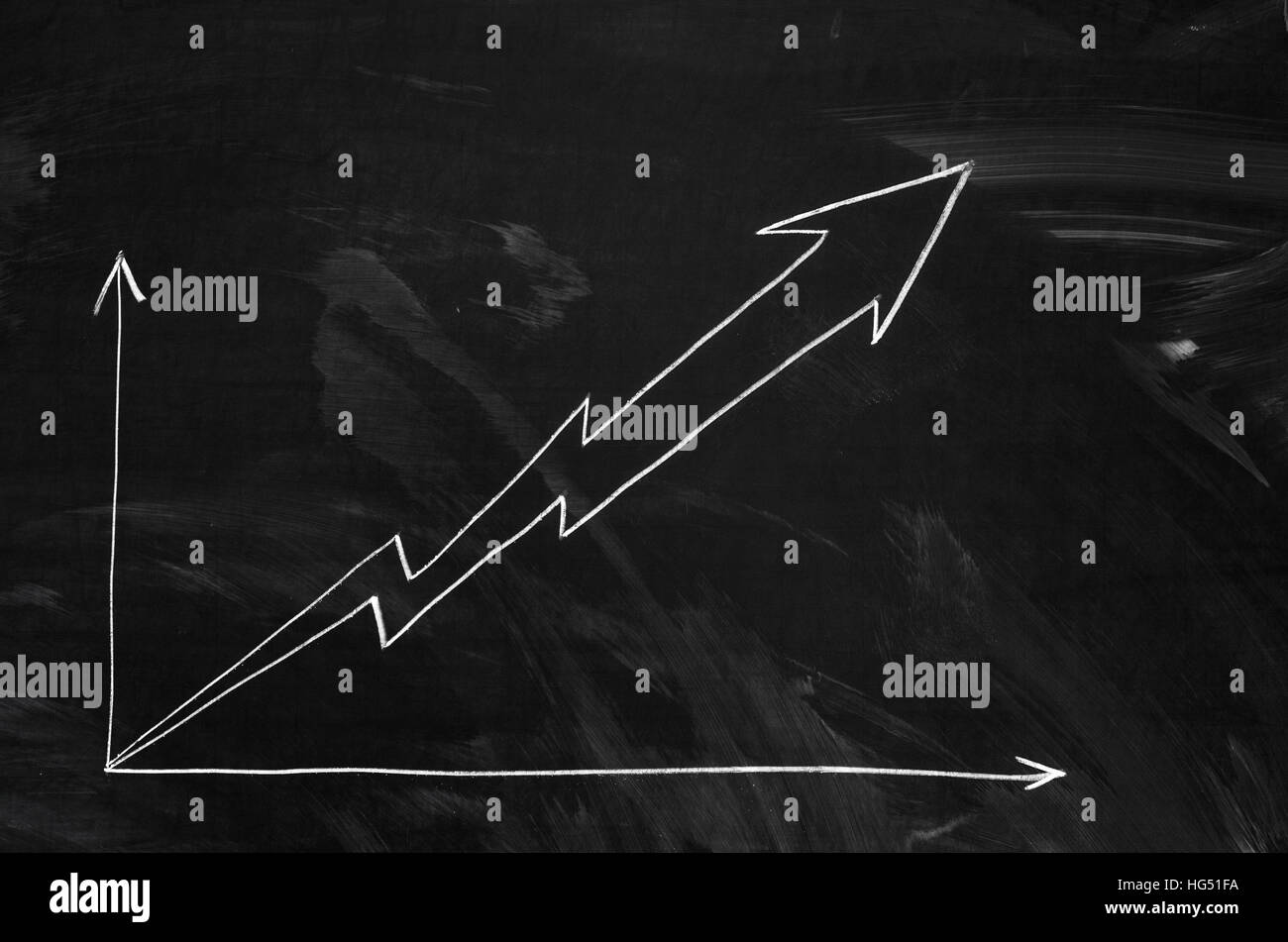 Graph up chalkboard hi-res stock photography and images - Alamy