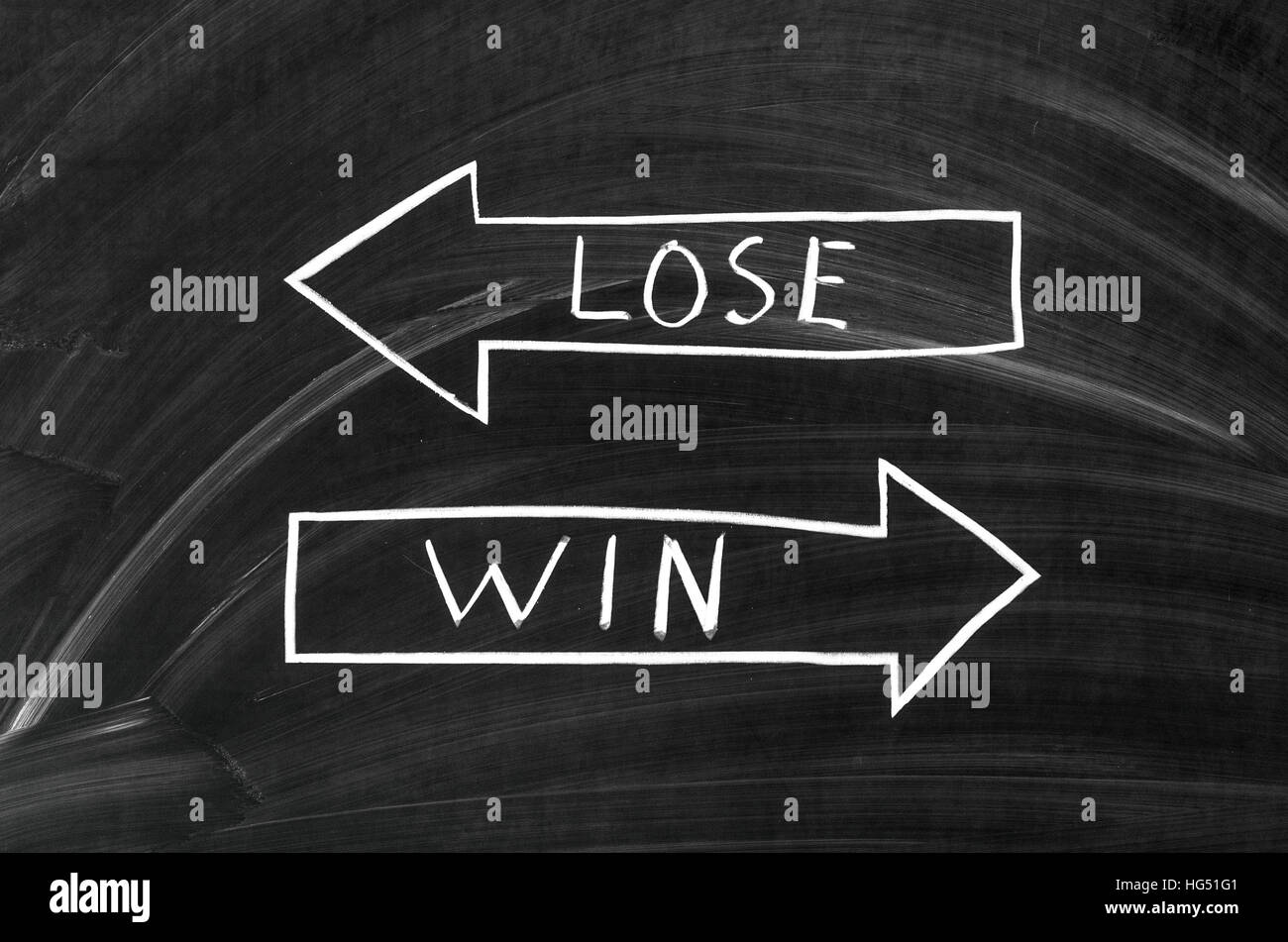 You must choose one: The lose, or the win Stock Photo - Alamy
