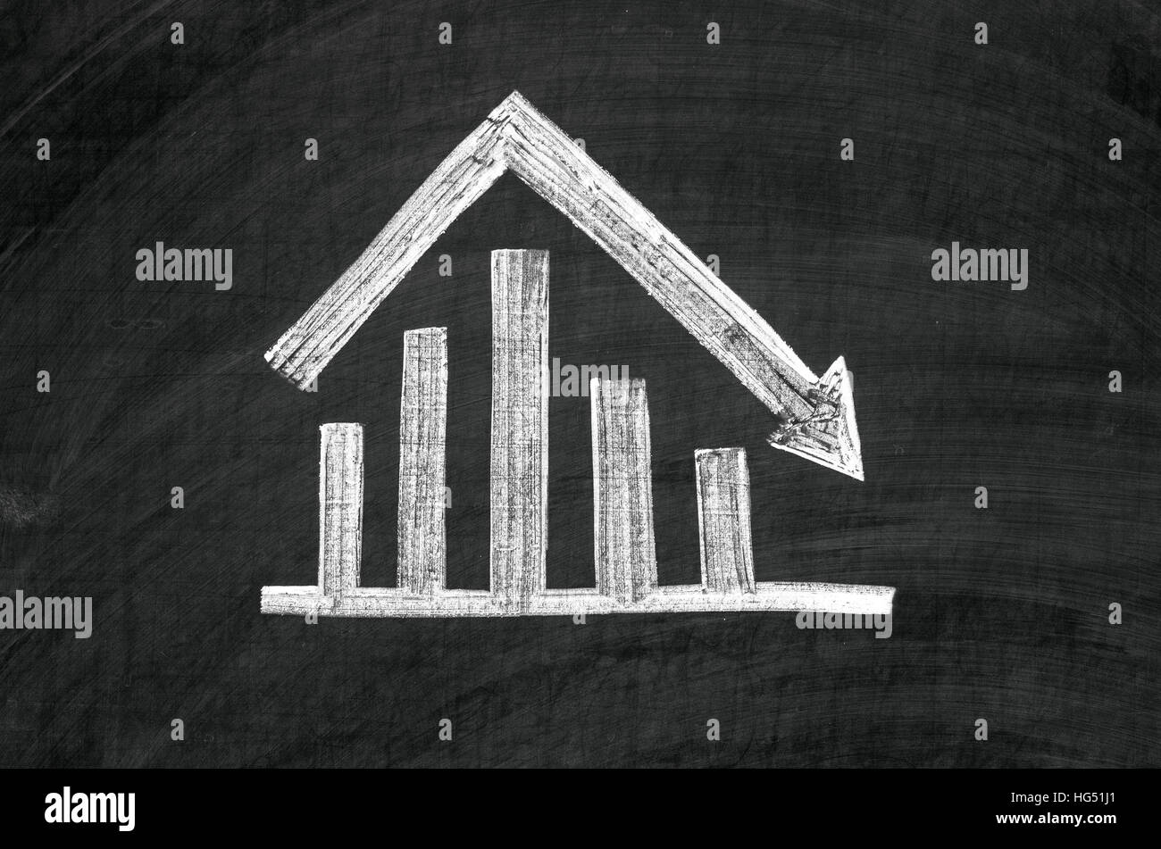 Falling graph hi-res stock photography and images - Alamy