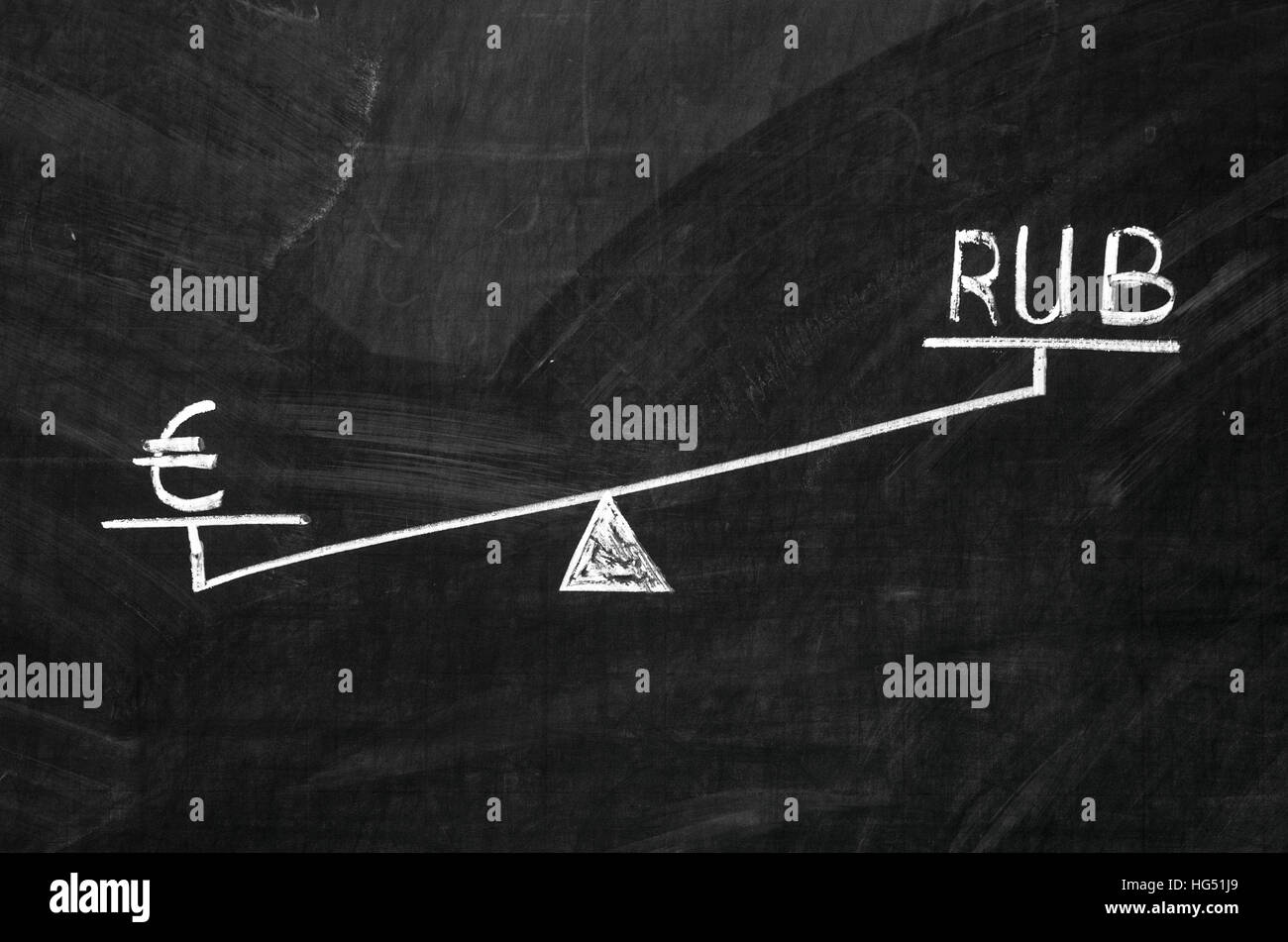Exchange rate. The Russian ruble and the euro Stock Photo - Alamy