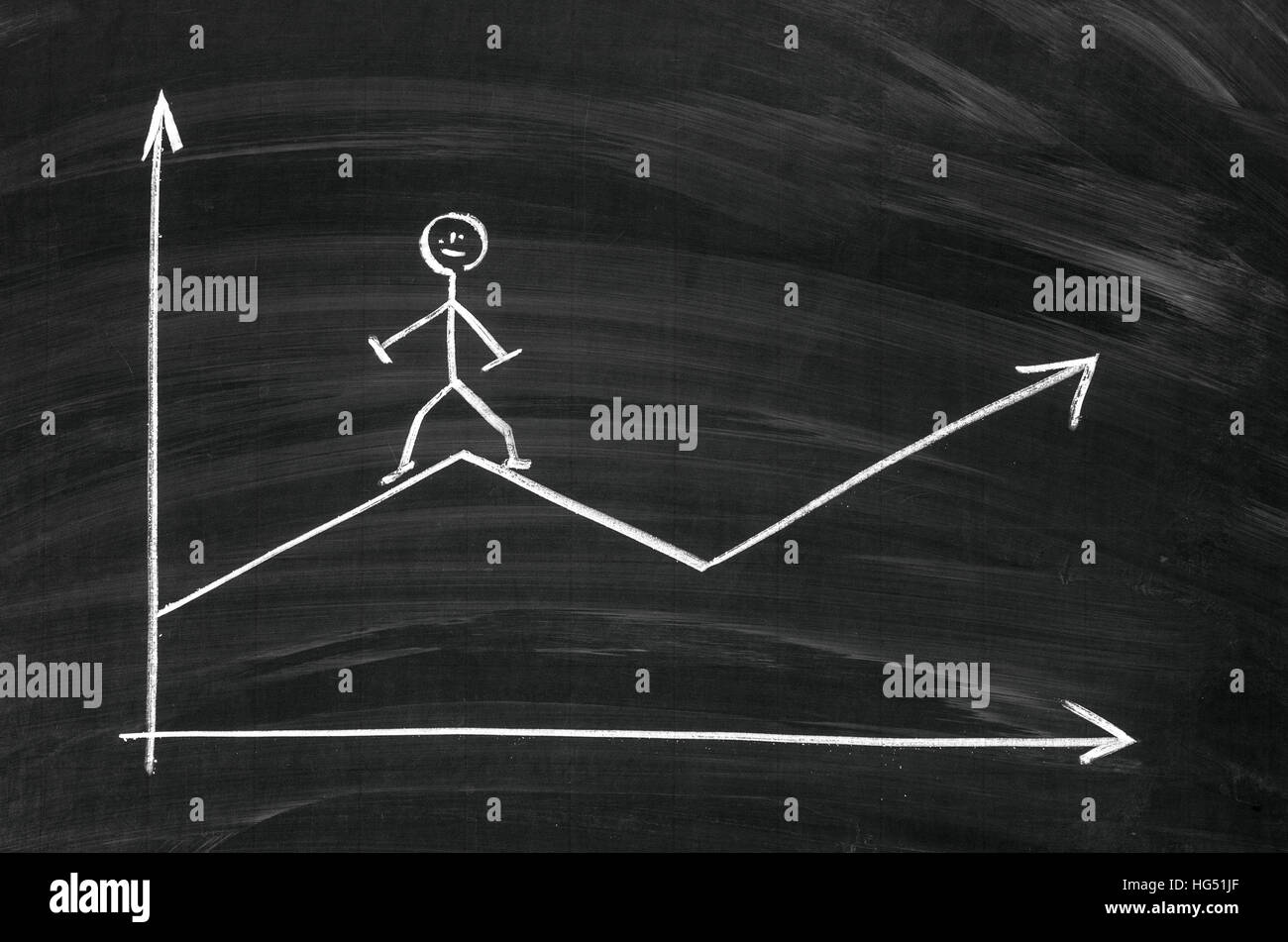 The growing graph show good business results Stock Photo - Alamy