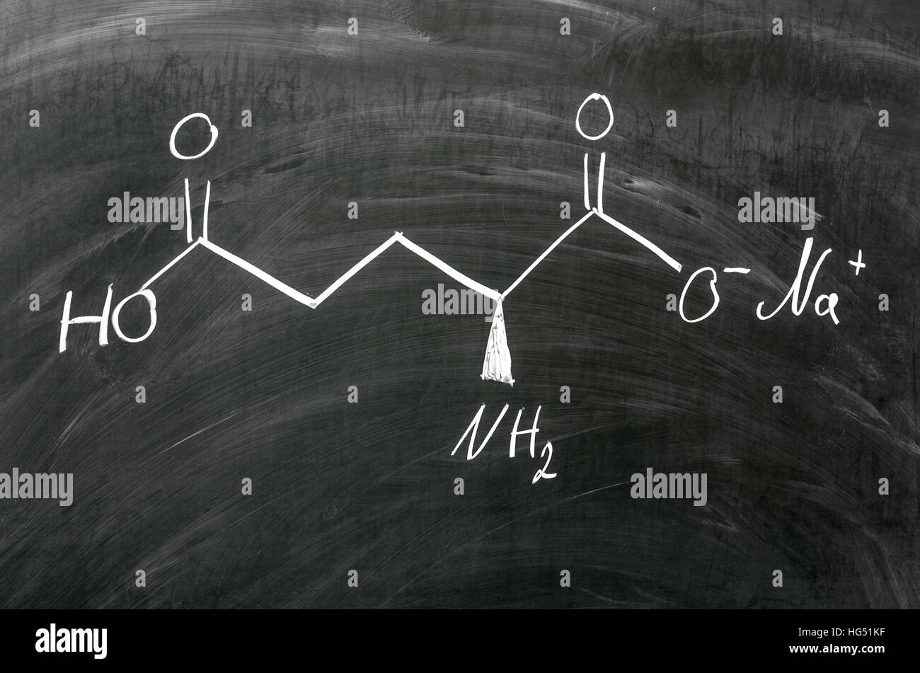 Molecule structure of Monosodium glutamate written on blackboard Stock ... Molecule structure of Monosodium glutamate written on blackboard Stock ...