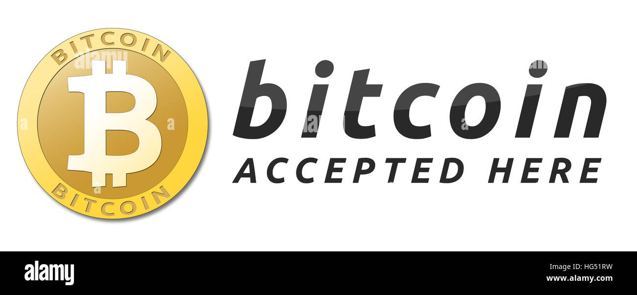 Bitcoin accepted hi-res stock photography and images - Alamy