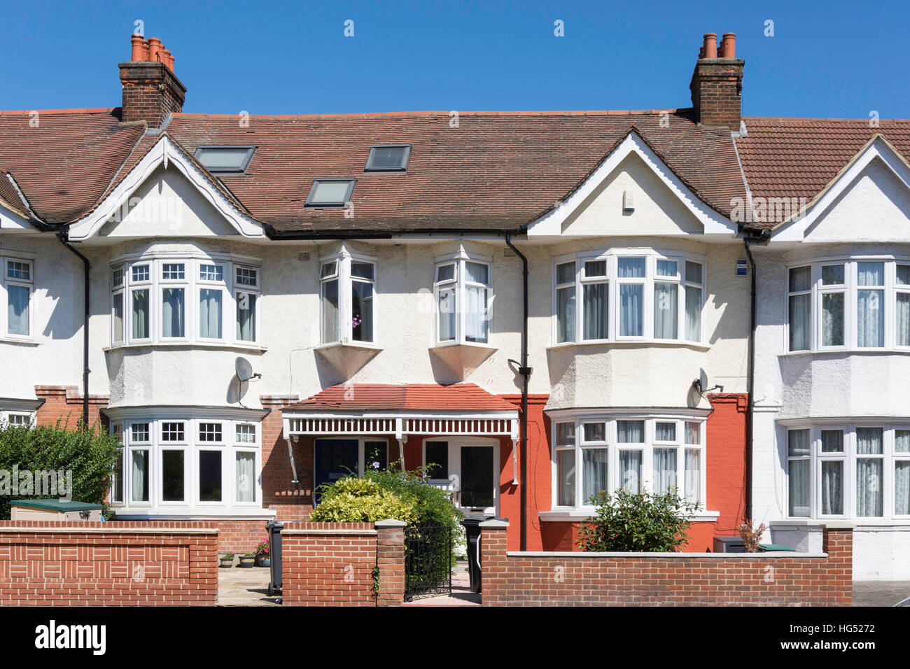 Semi-detached houses on Boston Manor Road, Brentford, London Borough of ...