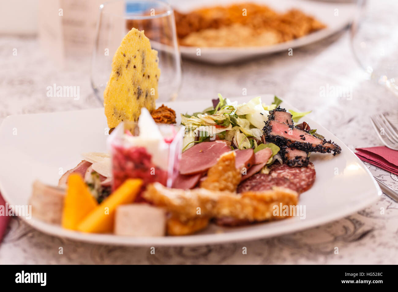 Assorted fresh cold cut platter Stock Photo - Alamy