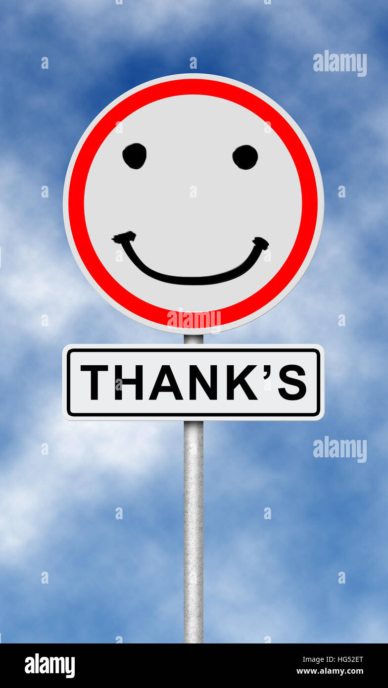 Traffic and street sign with smilie face Stock Photo - Alamy