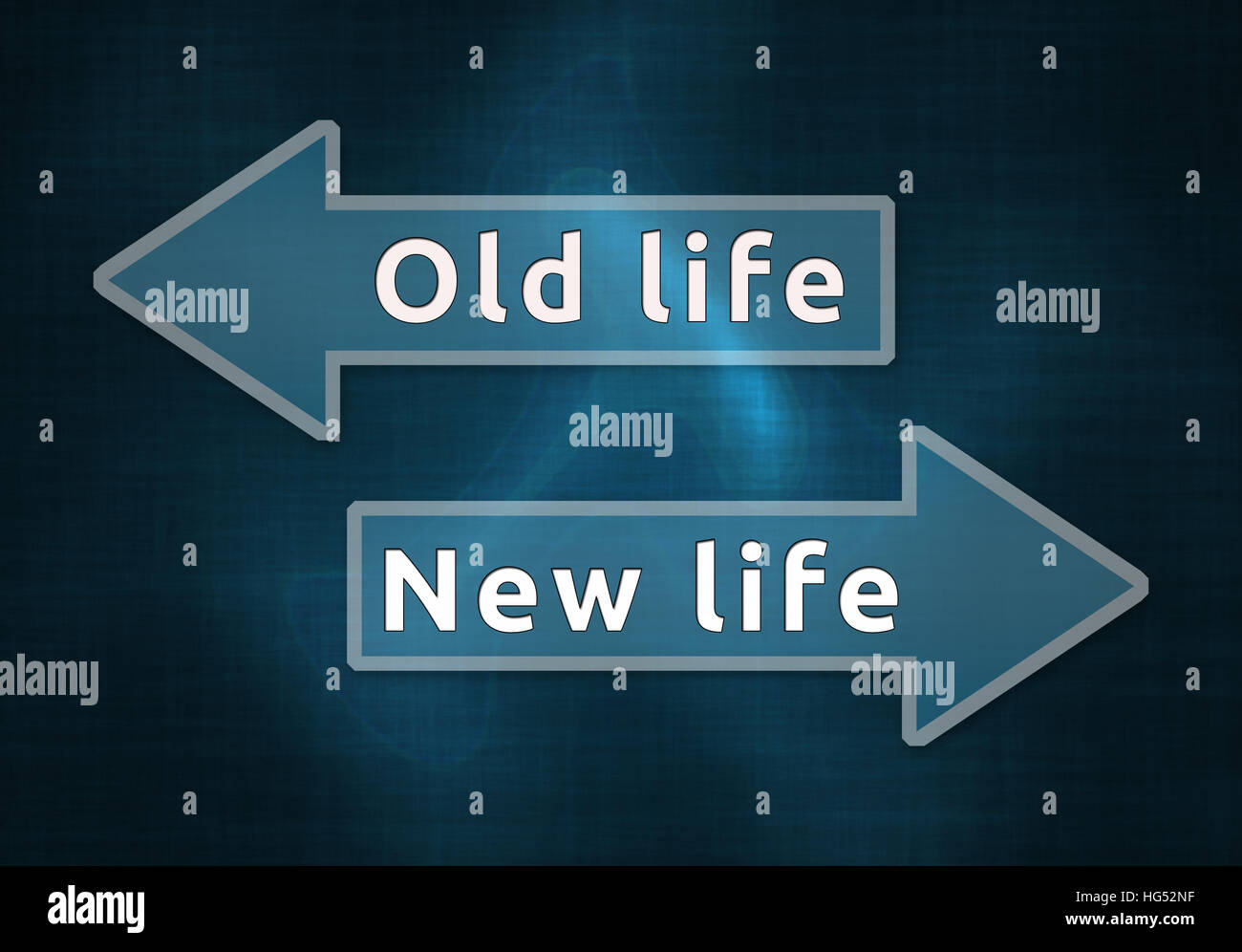 You must choose one: New or old life Stock Photo - Alamy