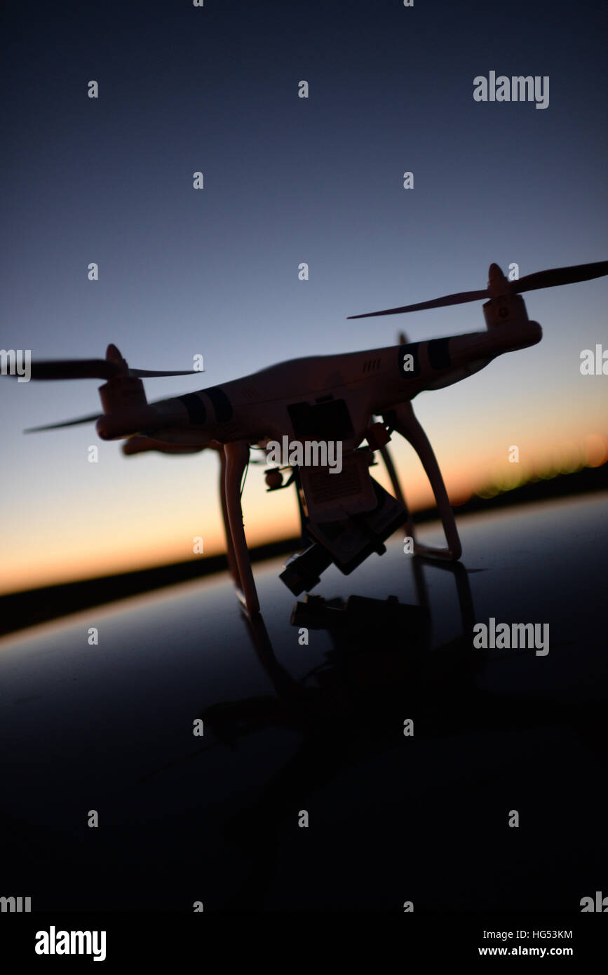 Phantom Drone outdoors, at sunset Stock Photo - Alamy