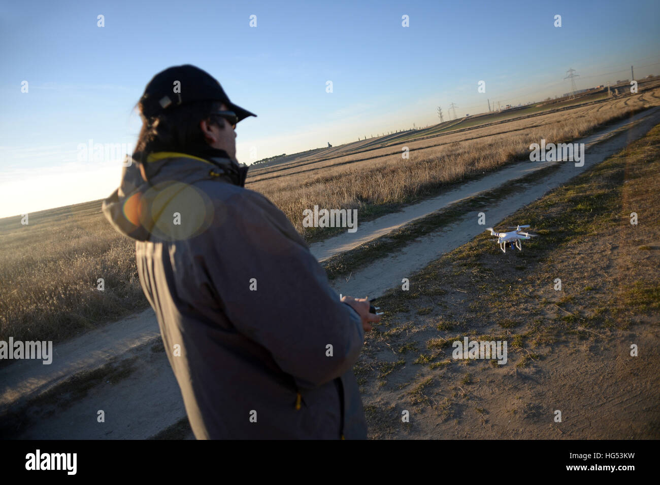 Man launching uav hi-res stock photography and images - Alamy