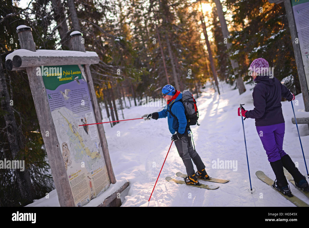 Altai Skiing in Pyha ski resort, Lapland, Finland Stock Photo - Alamy