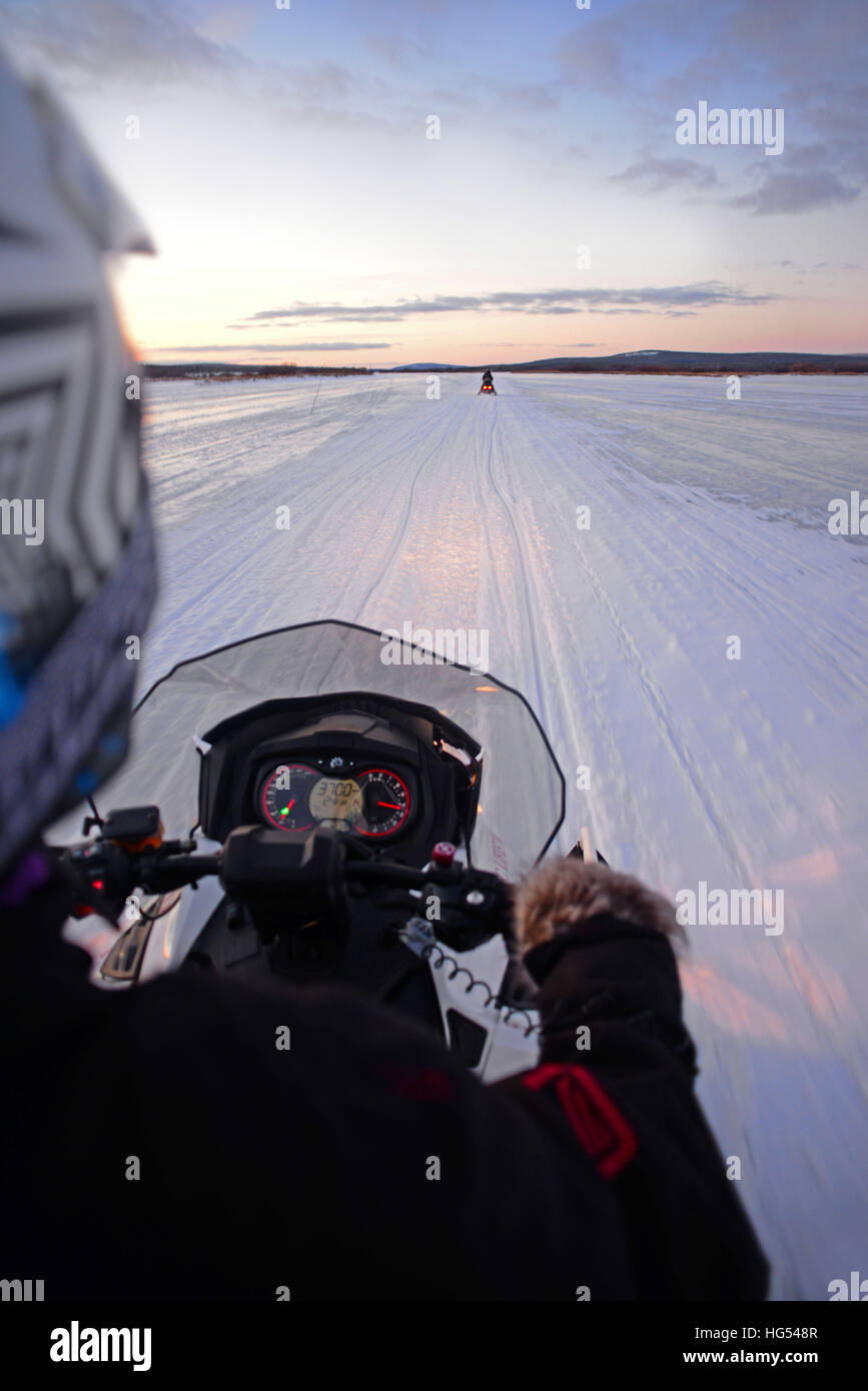 Snowmobile sunset tour with Arctic Lifestyle, Rovaniemi, Lapland ...