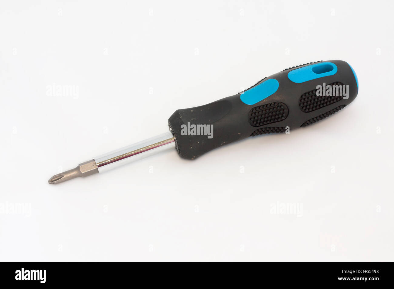 Blue screwdriver on a white background, isolated Stock Photo - Alamy