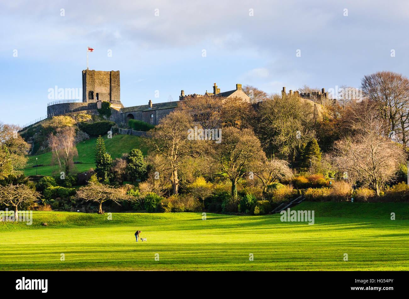 Clitheroe Castle in the Ribble Valley Lancashire England Stock Photo ...