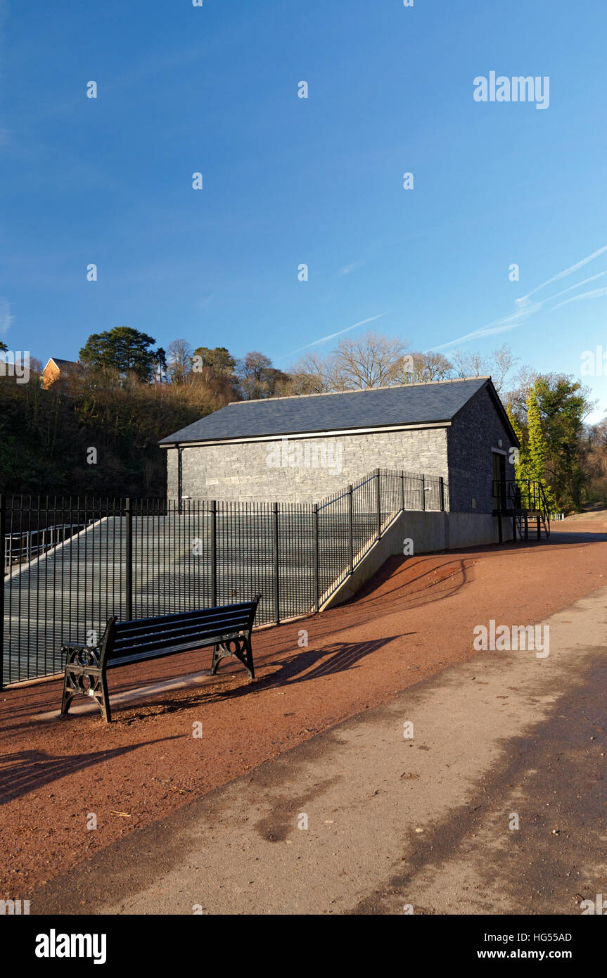 Hydro electric power plant, River Taff, Radyr, Cardiff, Wales Stock ...