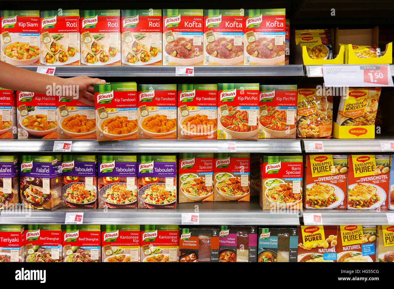 Knorr instant food packings in a supermarket Stock Photo: 130421104 - Alamy