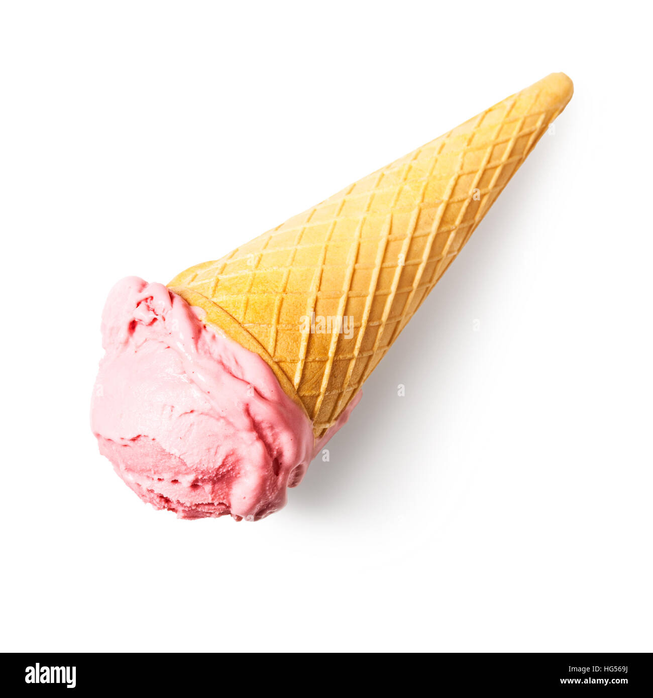 Strawberry ice cream cone hi-res stock photography and images - Alamy