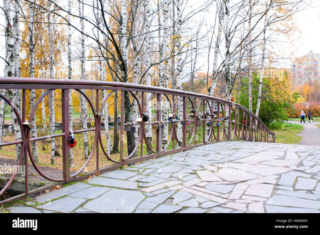 Old bridge in autumn, Petrozavodsk, Karelia Russia Stock Photo - Alamy