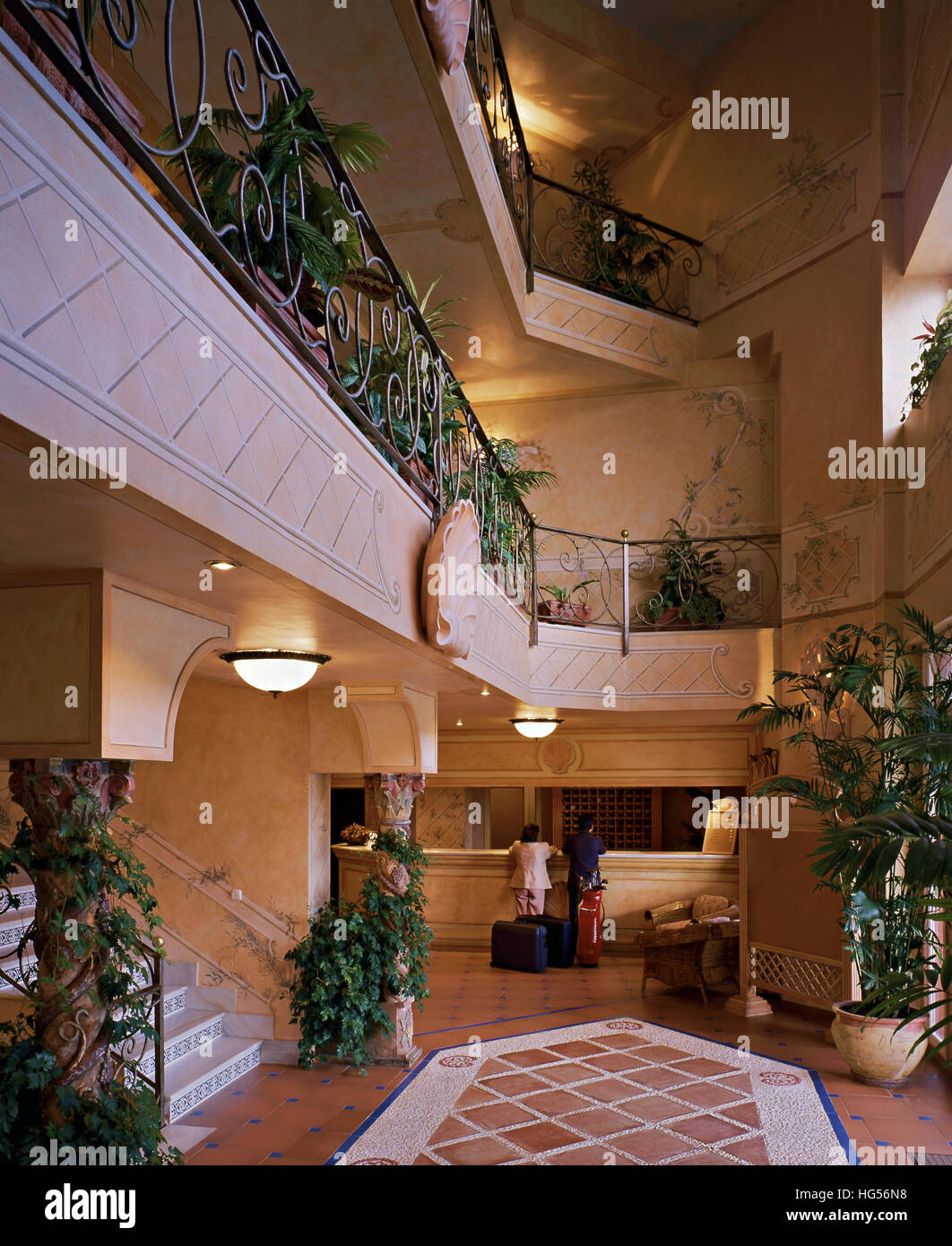 Hotel lobby & check-in Stock Photo - Alamy