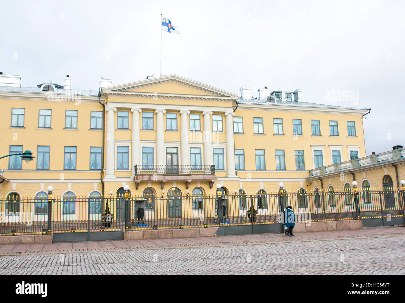Helsinki, Finland - 21 December 2015: Building of Presidential Palace ...