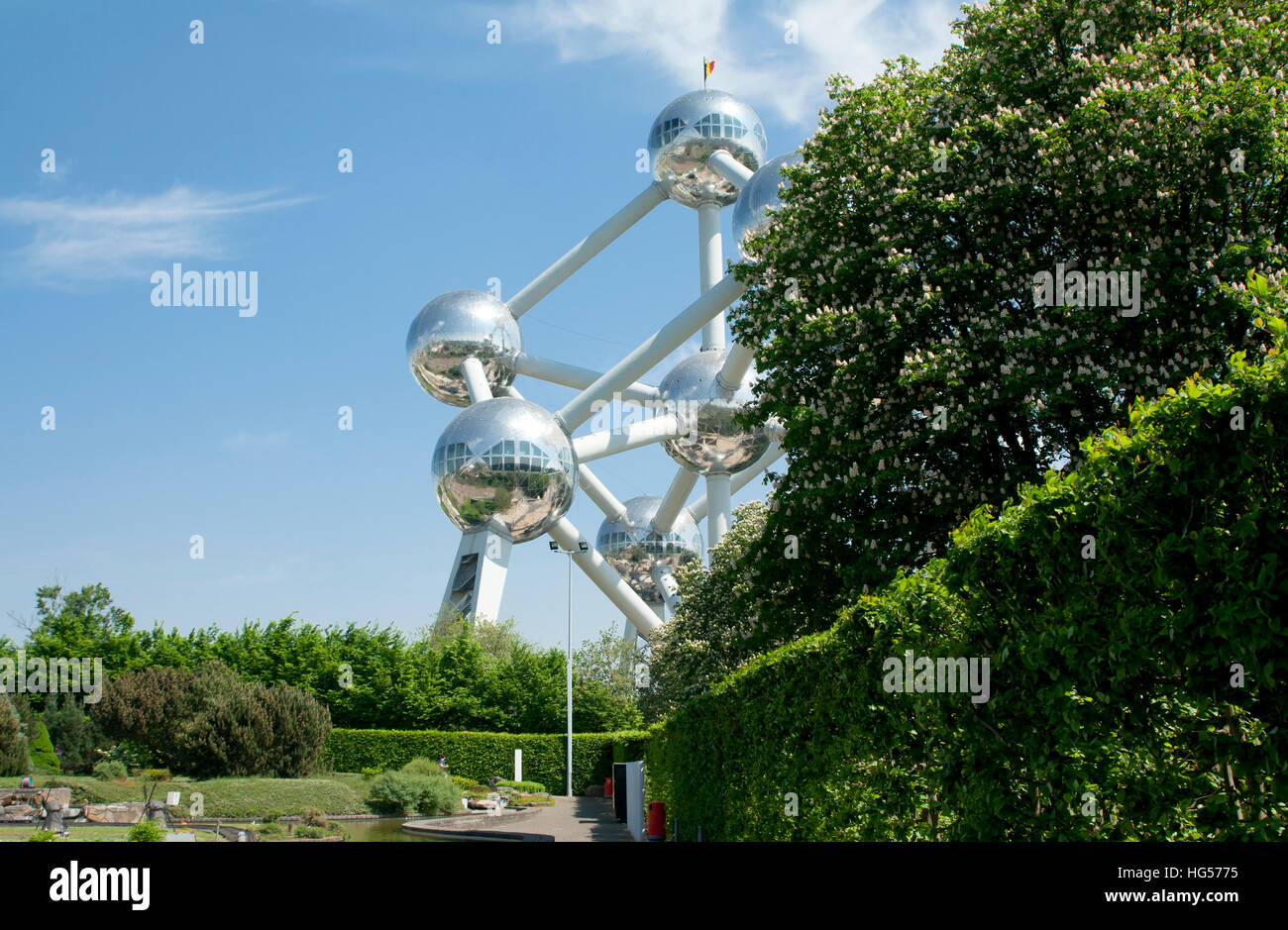 Brussels, Belgium - 13 May 2016: Atomium, the building in Brussels ...