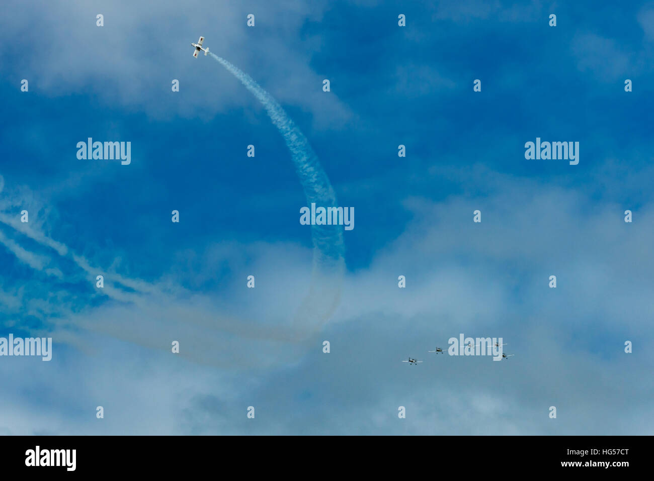 Team Raven Display Team perform at the 2016 Rhyl Air Show Stock Photo ...