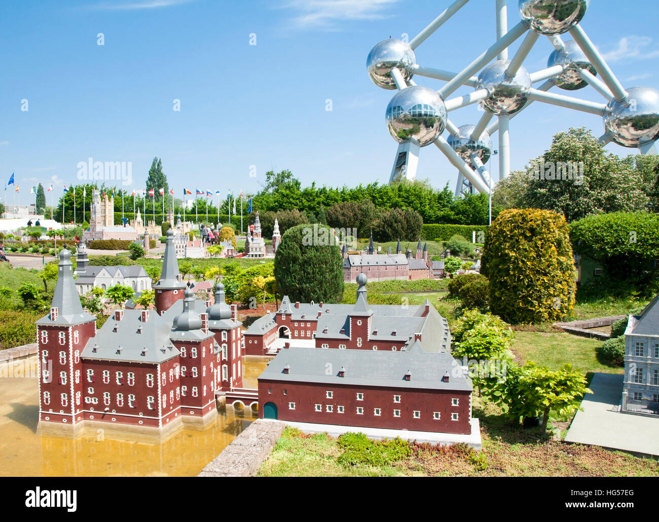 BRUSSELS, BELGIUM - 13 MAY 2016: Miniatures at the park Mini-Europe ...