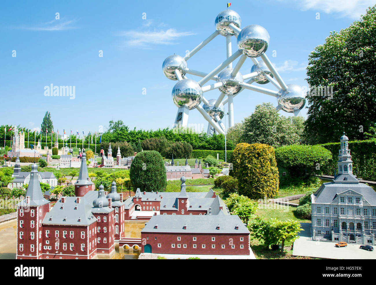 BRUSSELS, BELGIUM - 13 MAY 2016: Miniatures at the park Mini-Europe ...