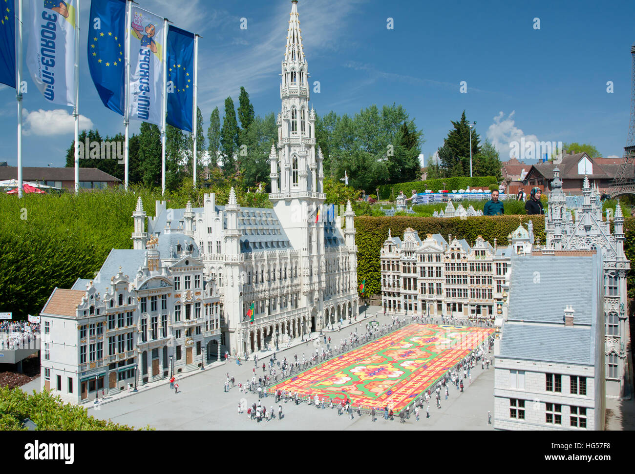 BRUSSELS, BELGIUM - 13 MAY 2016: Miniatures at the park Mini-Europe ...