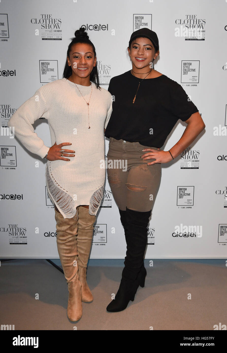 Olympic Gold Medalist the Downie sister pose for pictures on the press ...