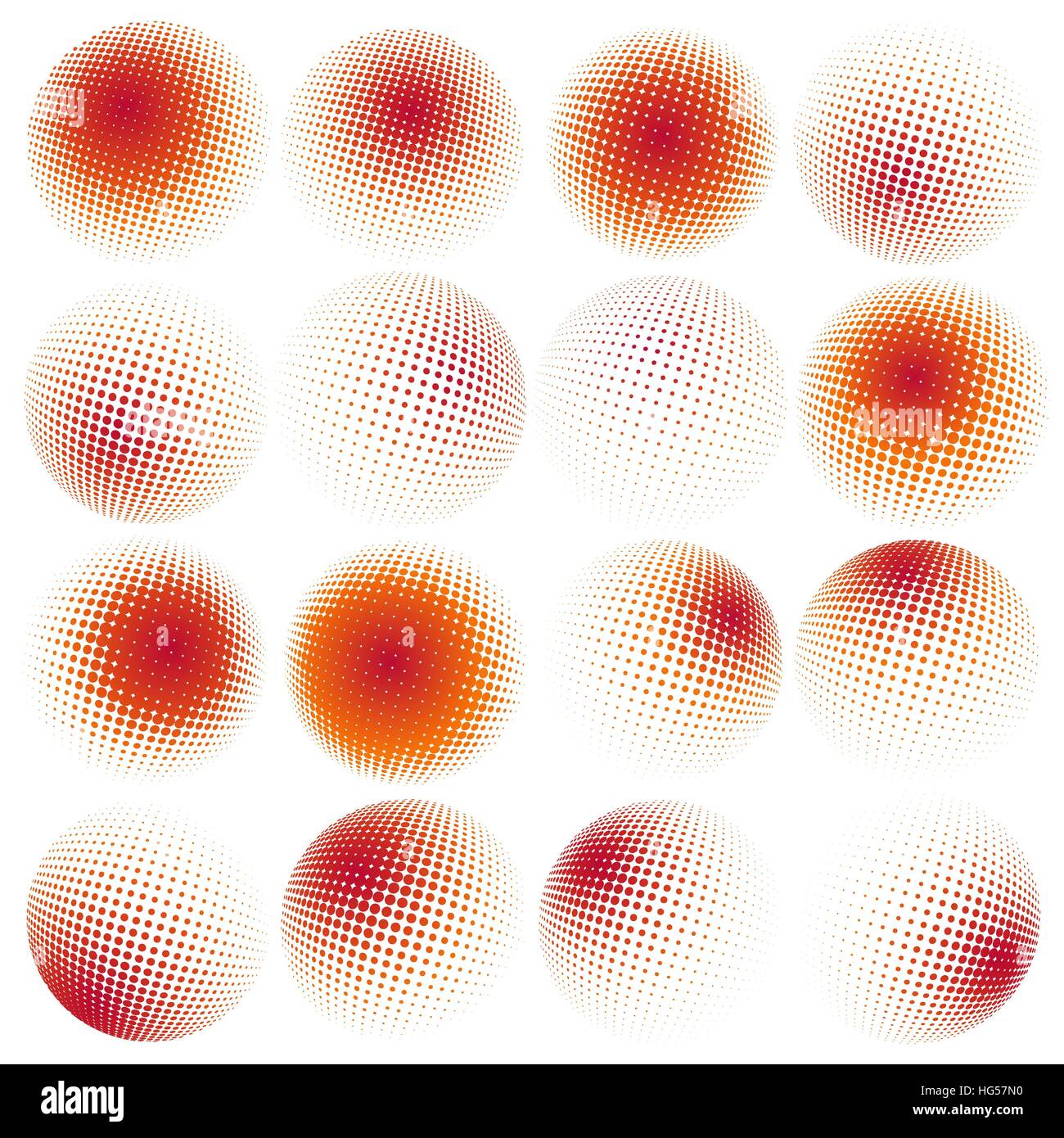 Set of Abstract Halftone Design Elements. EPS 10 Stock Vector Image ...