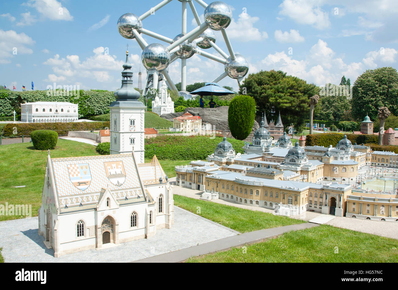 BRUSSELS, BELGIUM - 13 MAY 2016: Miniatures at the park Mini-Europe ...
