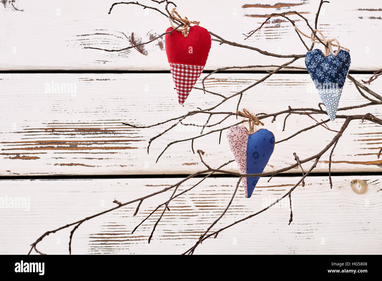 Textile hearts hi-res stock photography and images - Alamy