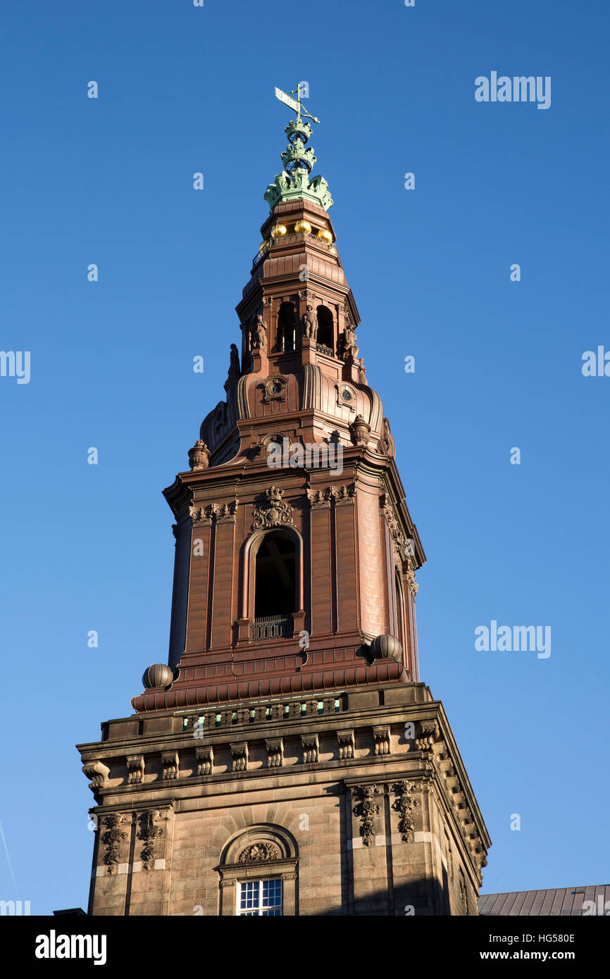 Denmark, Copenhagen, Christiansborg Palace tower, city’s tallest ...