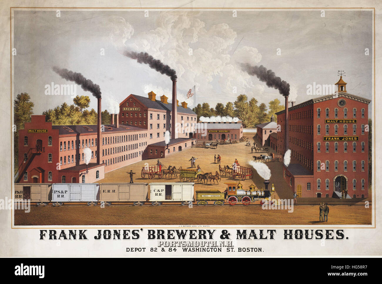 Boston Brewery Posters - Frank Jones' brewery & malt houses, Portsmouth ...