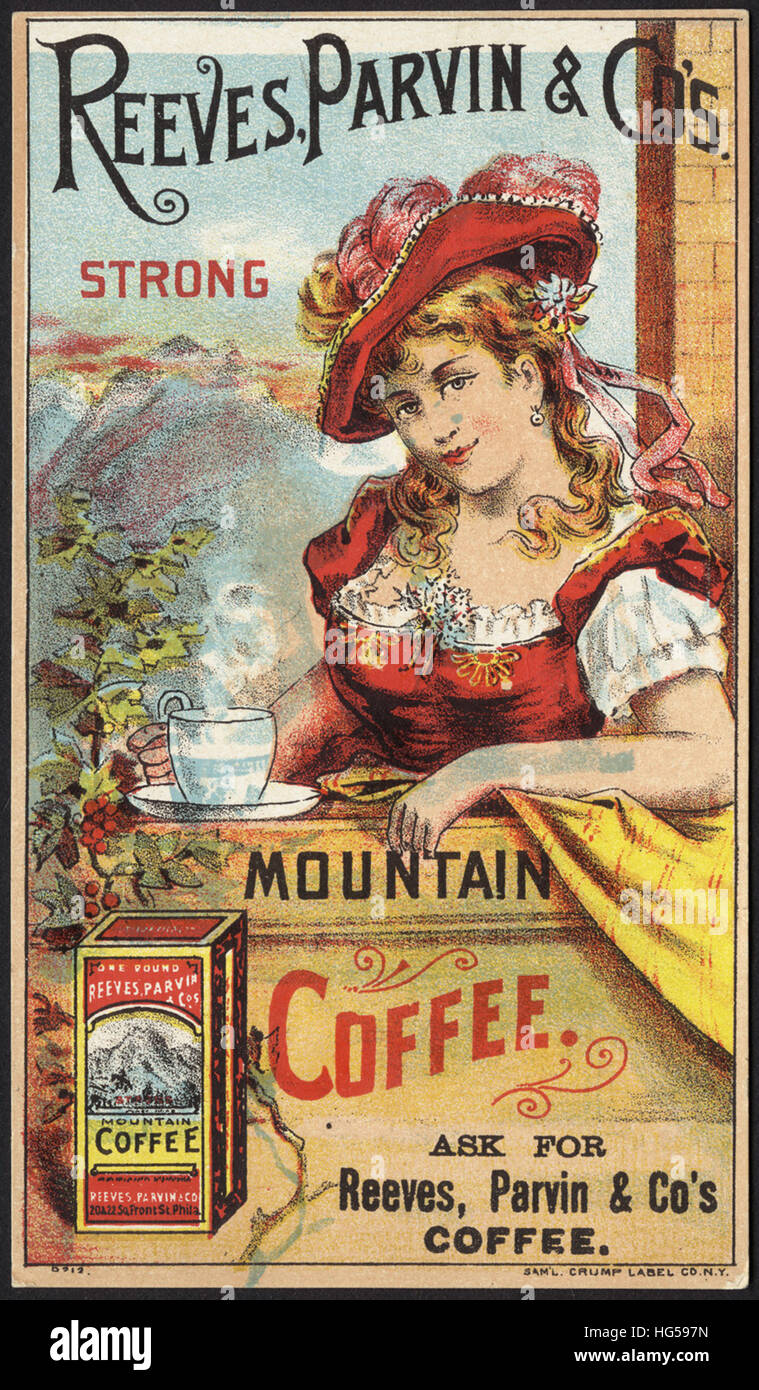 Beverage Trade Cards - Reeves, Parvin & Co's strong Mountain Coffee ...