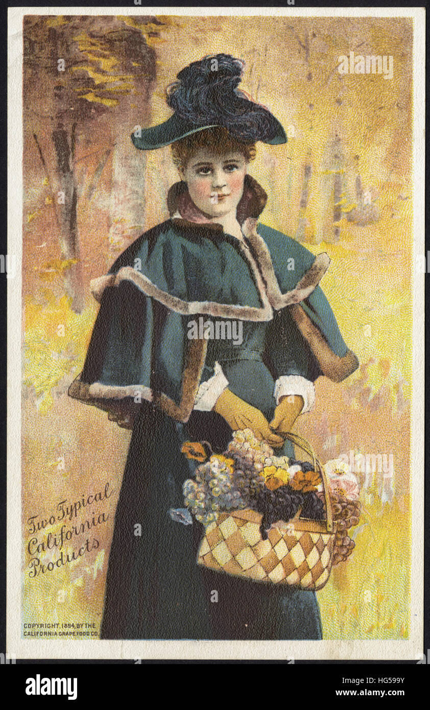 Beverage Trade Cards - Two typical California products Stock Photo - Alamy