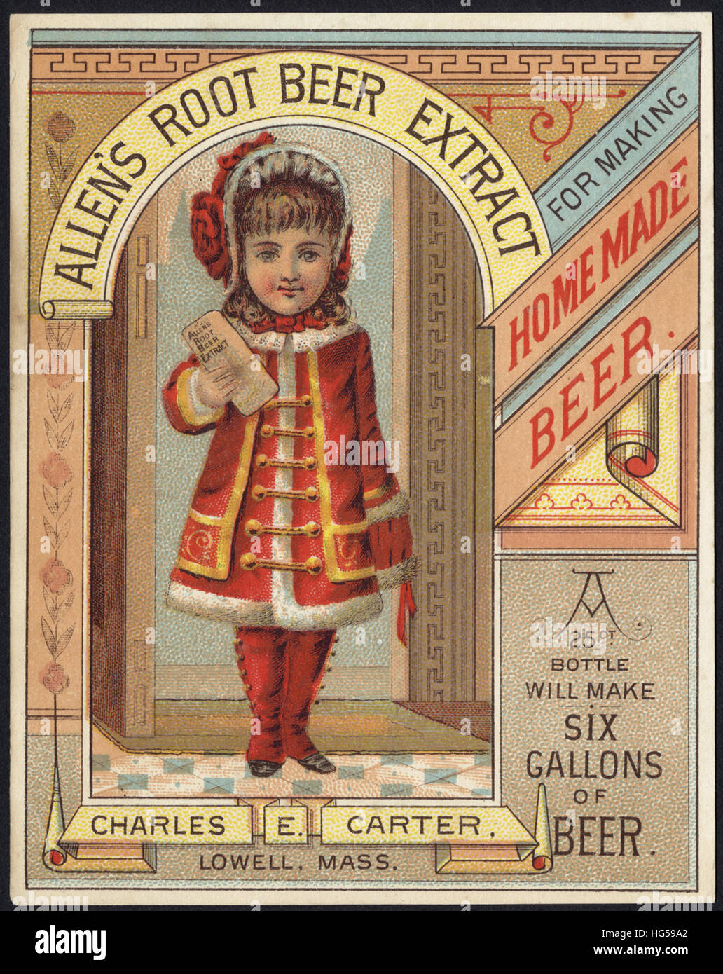 Beverage Trade Cards - Allen's Root Beer Extract for making homemade ...