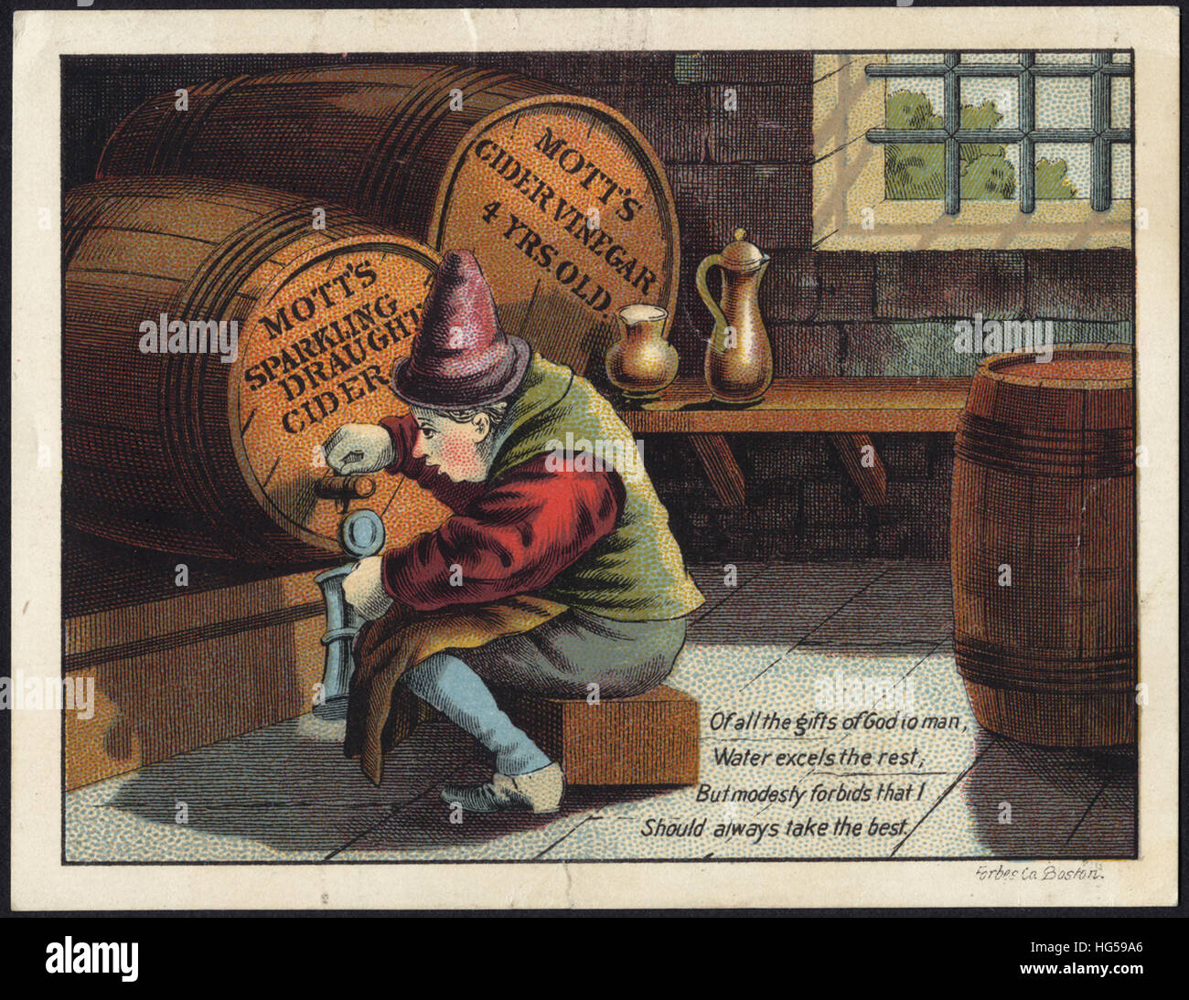Beverage Trade Cards - Mott's Cider Vinegar, 4 Stock Photo - Alamy