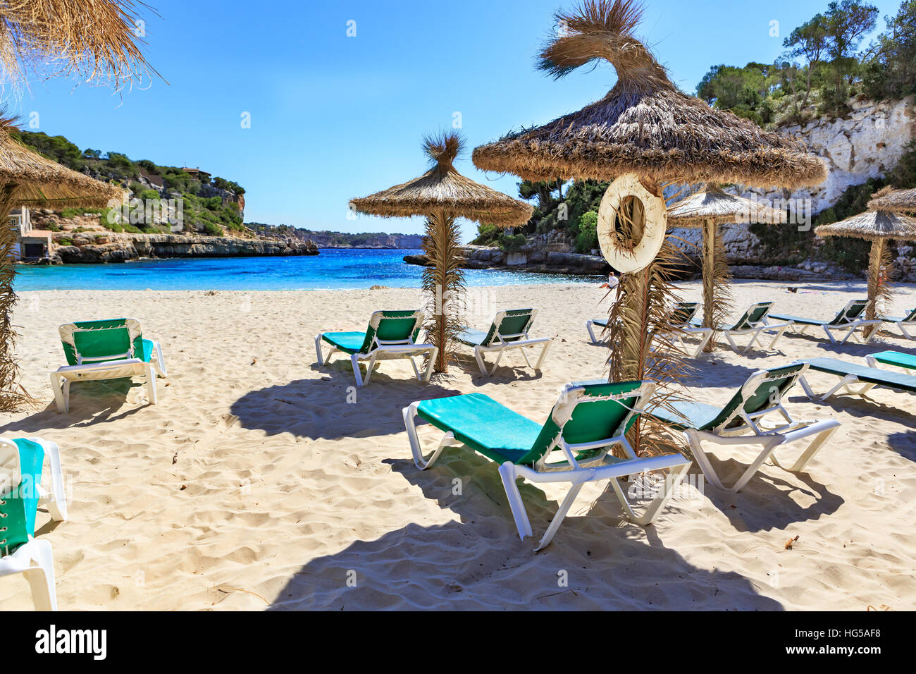 The coast of Mallorca Island, the Balearic Islands in the Mediterranean ...