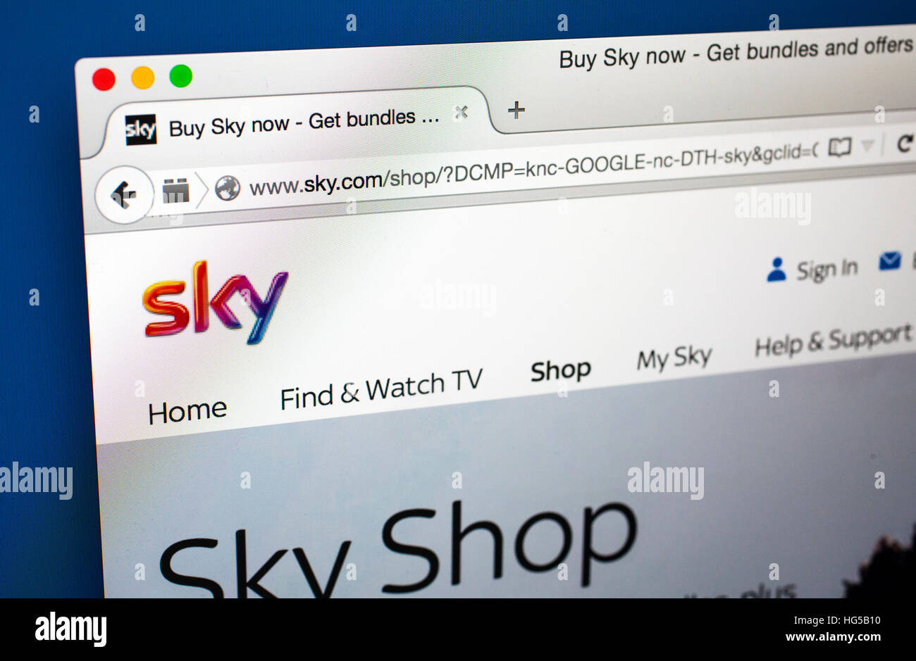Sky news tv screen hi-res stock photography and images - Alamy