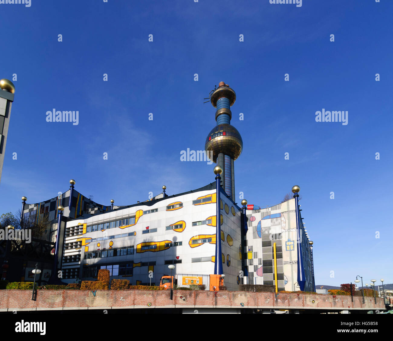 Wien, Vienna: Waste incinerator Spittelau, architect Friedensreich ...