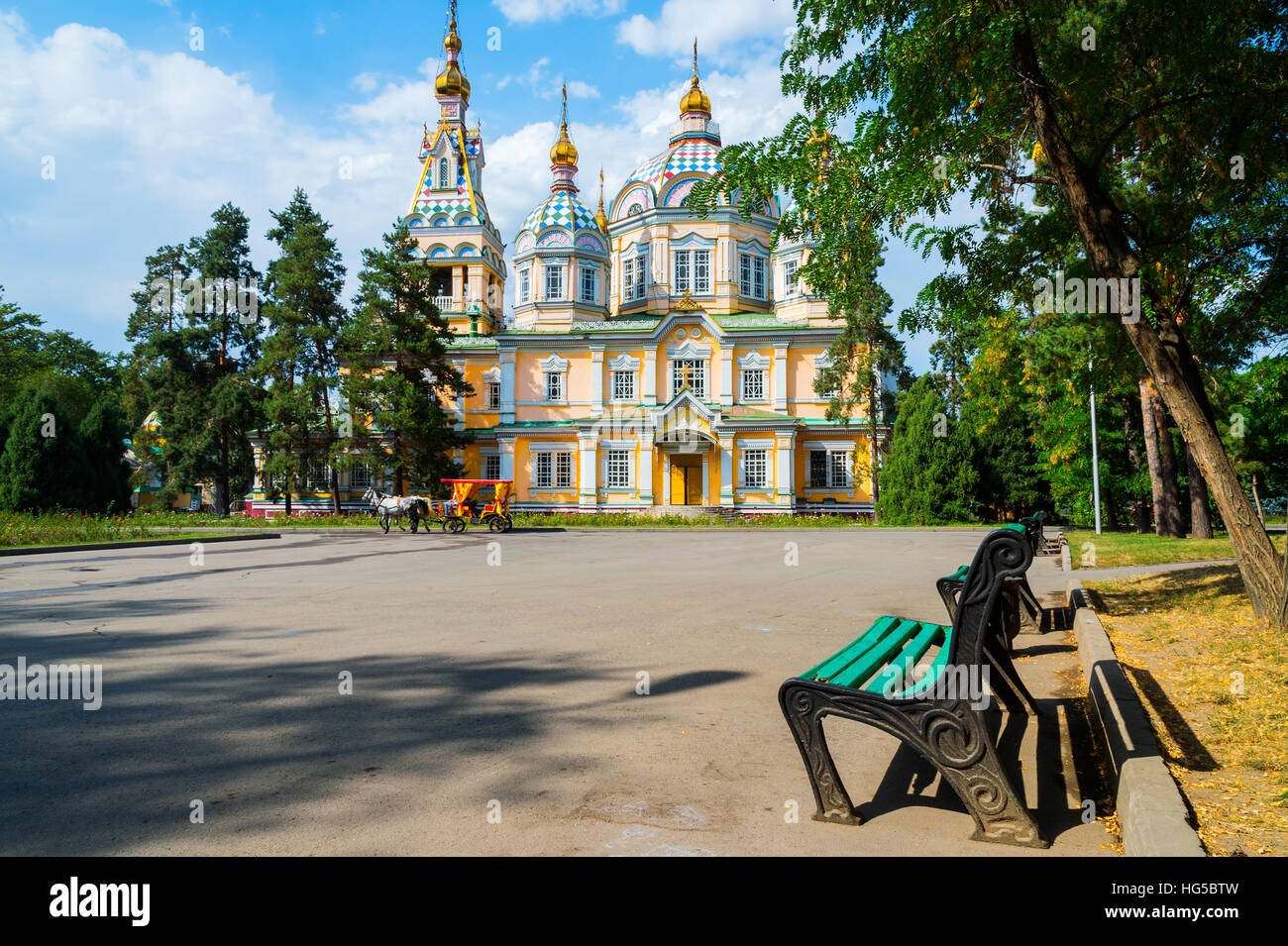 Ascension Cathedral (Zenkov Cathedral), Panfilov Park, Almaty ...
